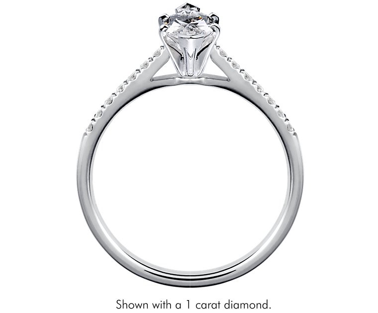 The Queen Diamond - 1,00 ct Zentraldiamant + 0,42 ct Seitensteine ...